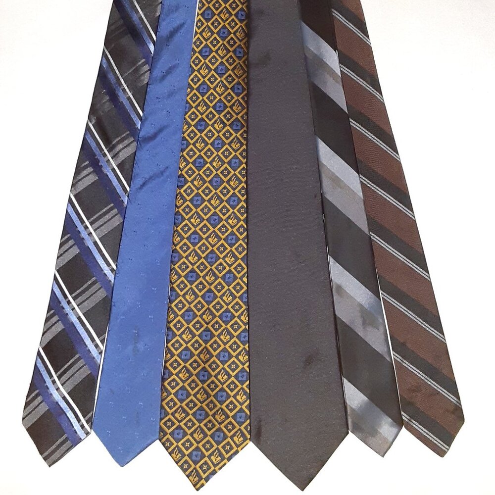 6 Vintage Ties * 1960's-1990's * George/Jfk Jr * - Gem
